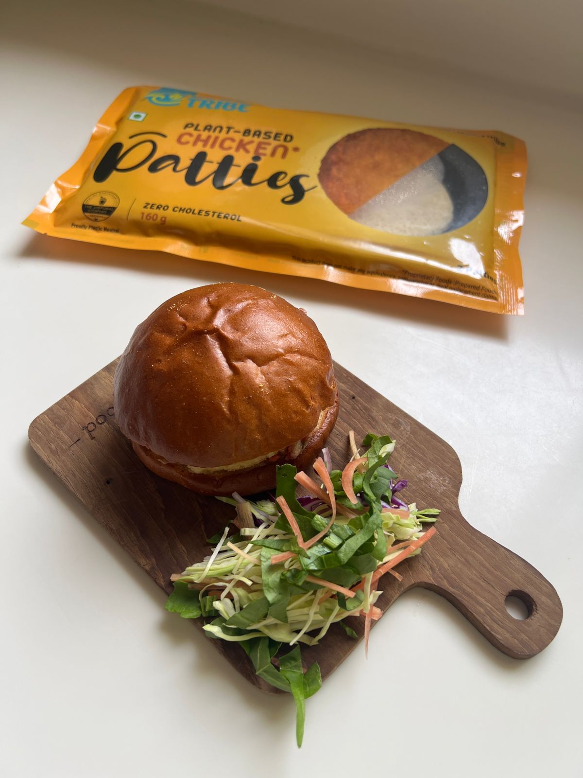 Blue Tribe Plant-Based Chicken Burger with Pineapple Cranberry Salsa R ...