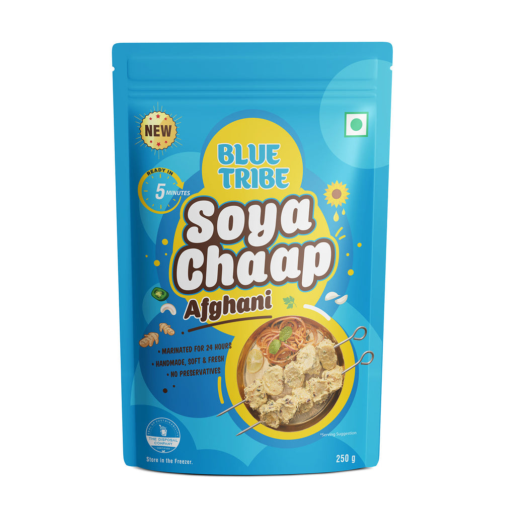 Afghani Soya Chaap (250g) – Blue Tribe Foods